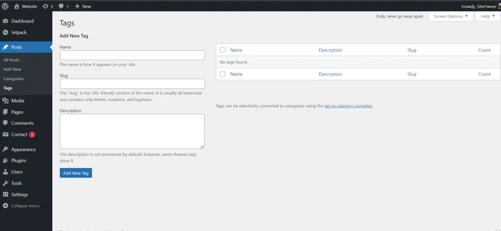 How To Add, Edit And Delete Tags In WordPress