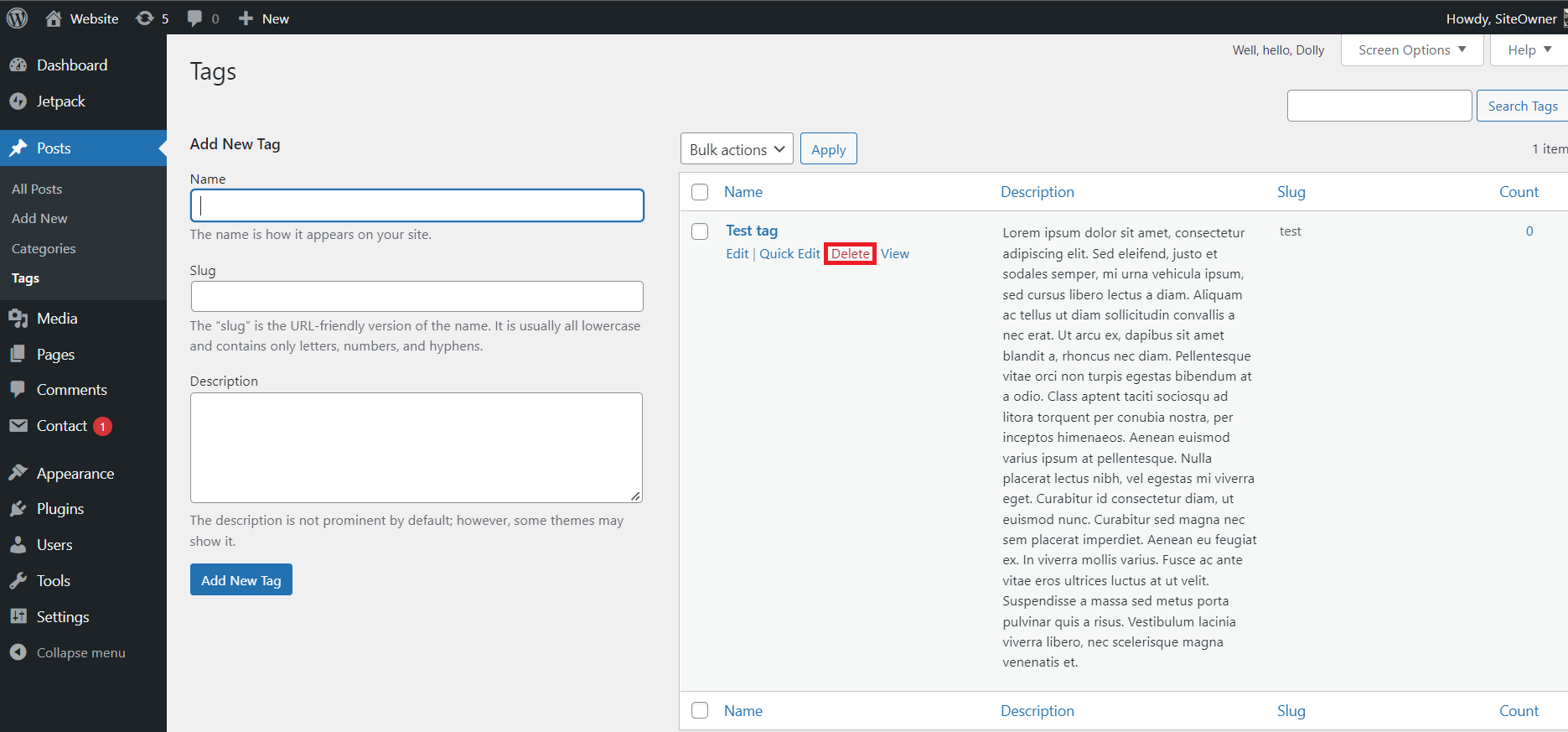 How To Add, Edit And Delete Tags In WordPress – Simply Web Stuff